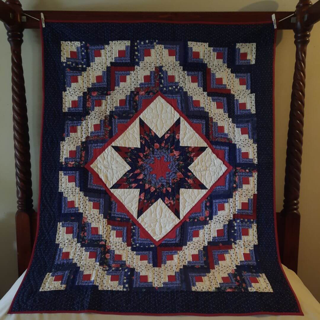 Amish Wall Hanging 'Log Cabin Lone Star Medallion' – Timbo's Shop
